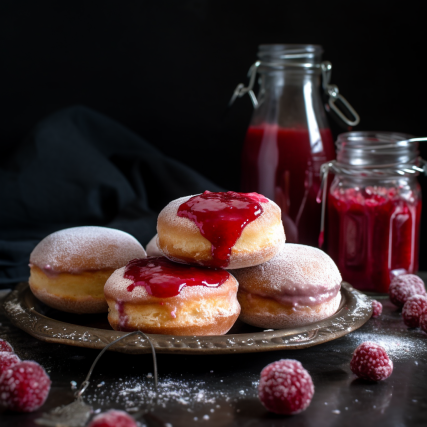 Raspberry Jam Bomboloni | Mendel Library