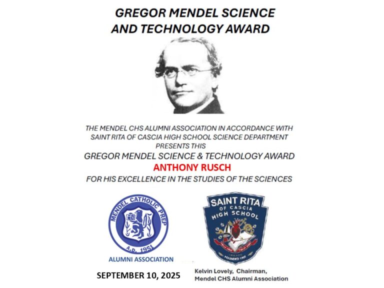 Mendel Alumni Association Honors St. Rita Seniors with Gregor Mendel ...